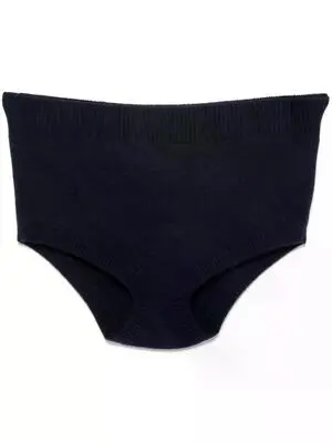 P.a.r.o.s.h Loos High-waisted Knitted Shorts - Blue