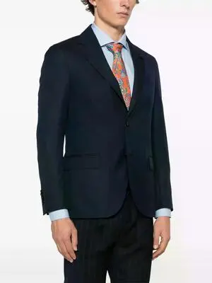 LARDINI Brooch-detail Blazer - Blue
