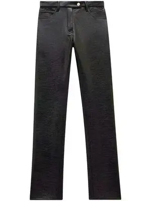 COURREGES Straight-leg Vinyl Trousers - Blue