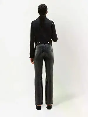 COURREGES Straight-leg Vinyl Trousers - Blue