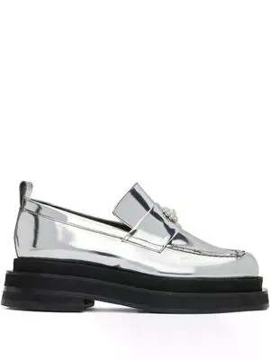 Simone Rocha Heart-toe Platform Loafers - Silver
