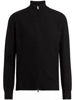Zegna Cashseta Zip-up Cardigan - Black