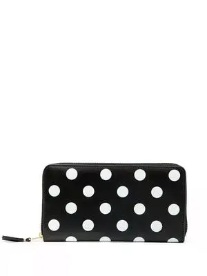 Comme Des Garçons Polka-dot Print Wallet - Black