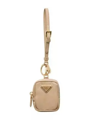 Prada Mini Re-edition 1978 Pouch With Keychain - Neutrals