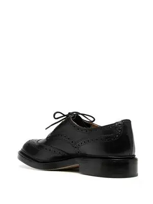 TRICKER'S Lace-up Leather Derby Shoes - Black