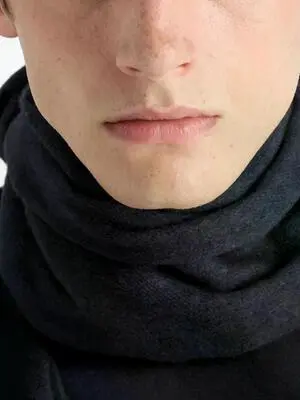 Prada Logo-plaque Scarf - Blue