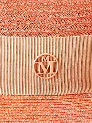 MAISON MICHEL Andre Straw Fedora Hat - Orange