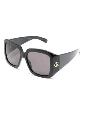 Gucci Oversize Square Frame Sunglasses With Double G Logo