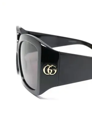 Gucci Oversize Square Frame Sunglasses With Double G Logo