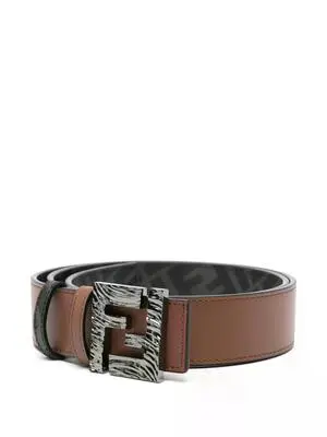 Fendi Reversible Ff-logo Belt - Black