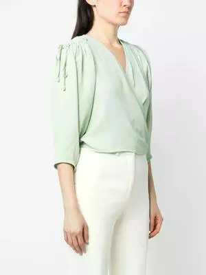 Veronique Leroy Ruched Wrap Blouse