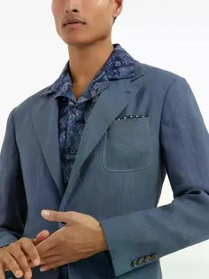 Brunello Cucinelli Single-breasted Linen Blazer