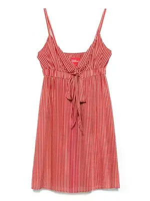 MERCI Striped Mini Dress - Red
