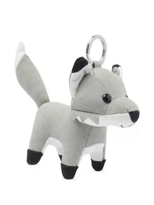 Maison Kitsuné Fox-charm Keyring - Grey