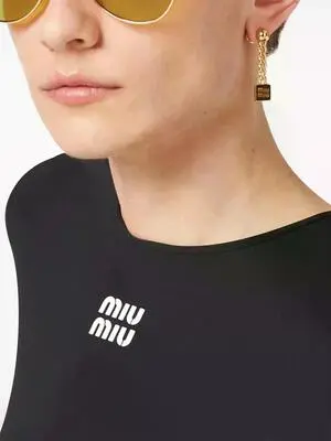 Miu Miu Logo-print Short-sleeve Minidress