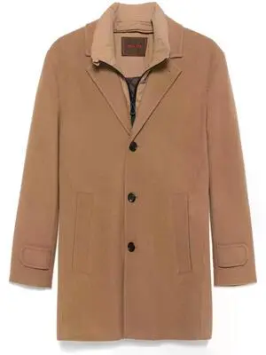 PALTO' Geraldo Water-repellent Layered Wool-blend Coat