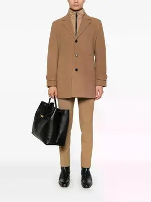 PALTO' Geraldo Water-repellent Layered Wool-blend Coat