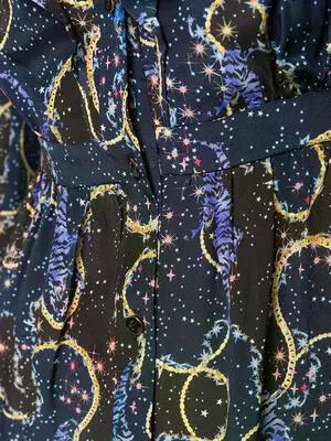 Saloni Mixed Print Flared Dress