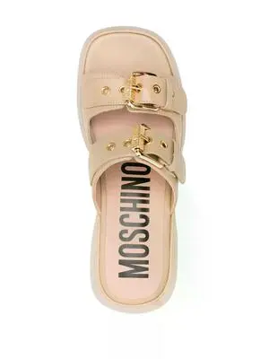 Moschino 75mm Dolly Leather Sandals