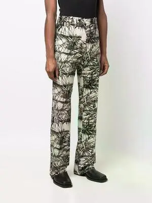 Amiri Graphic-print Flared Trousers