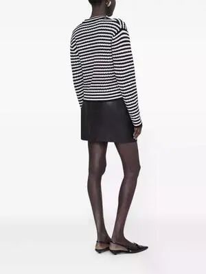 ANINE BING Gwen Cardigan With Horizontal Stripes