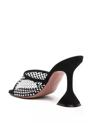 Amina Muaddi Lupita Heeled Sandals - Black
