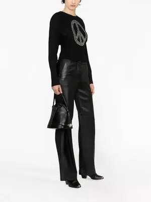 Moschino Studded Peace Symbol Sweater - Black
