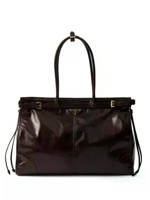 Prada Bonnie Extra-large Leather Handbag - Brown