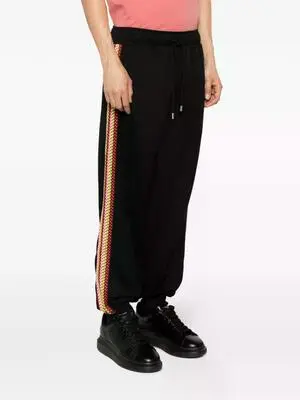 LANVIN Side Curb Cotton Track Pants - Black