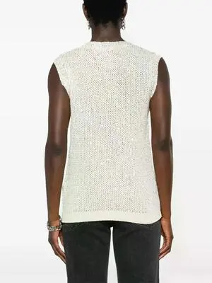 GOLDEN GOOSE Sequin Embellished Knitted Top