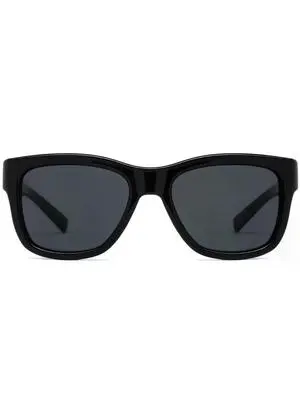 Saint Laurent Logo-engraved Wayfarer Sunglasses - Black