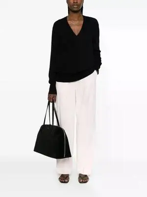 TOTEME Cashmere V-neck Sweater - Black