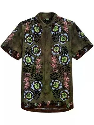 Agua Bendita Floral Print Shirt - Green