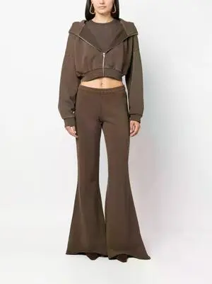ENTIRE STUDIOS Washed-effect Flared Trousers
