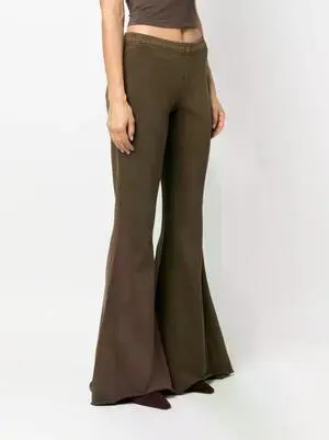 ENTIRE STUDIOS Washed-effect Flared Trousers