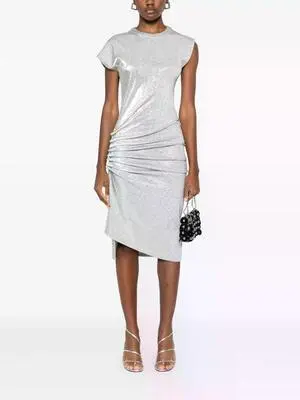 Rabanne Draped Asymmetric Mini Dress