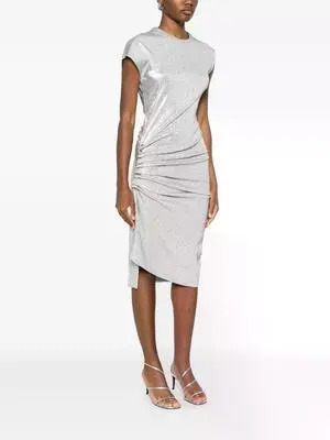 Rabanne Draped Asymmetric Mini Dress