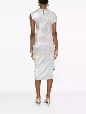 Rabanne Draped Asymmetric Mini Dress