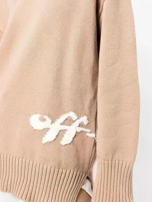 Off-White Intarsia-logo Ribbed Jumper