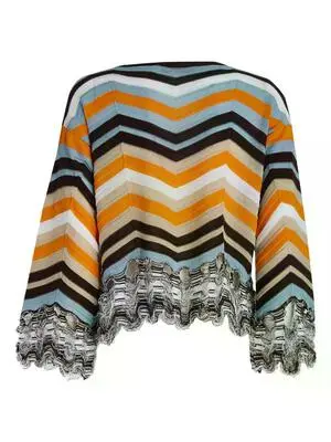JUCCA Boat-neck Blouse With Ripped Detailing