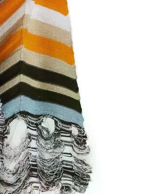JUCCA Boat-neck Blouse With Ripped Detailing