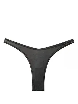 Palm Angels Monogram-plaque Bikini Bottoms - Black