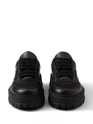 Prada Leather Sneakers - Black
