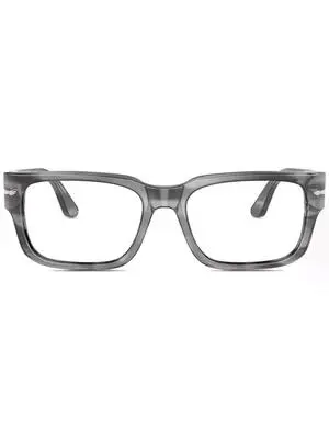 Persol Stripe Detailing Square Frame Glasses - Grey