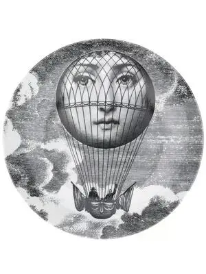 FORNASETTI Tema E Variazioni N.93 Decorative Plate - Black