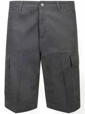 Carhartt Work In Progress Logo-patch Cotton Shorts - Grey