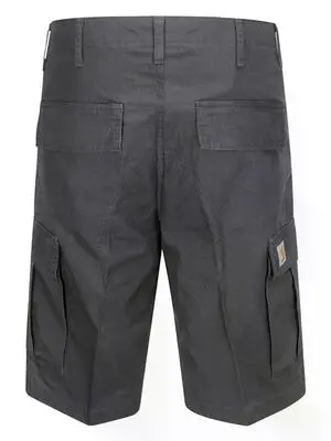 Carhartt Work In Progress Logo-patch Cotton Shorts - Grey