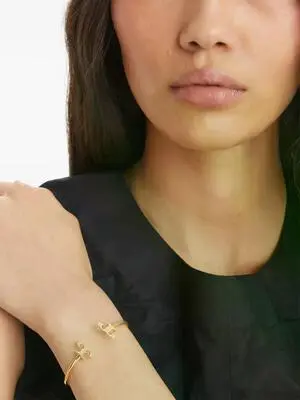Tory Burch Tone Plated Brass Icon Flex Cuff