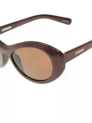 Jacquemus Oval Sunglasses - Brown