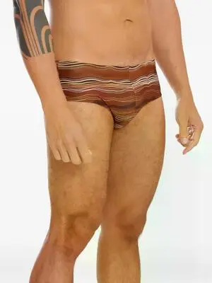 AMIR SLAMA Striped Swim Trunks